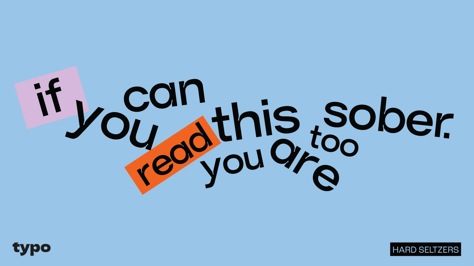 TYPO Hard Seltzer Beverage Brand Launch, Logo Design and Packaging Design