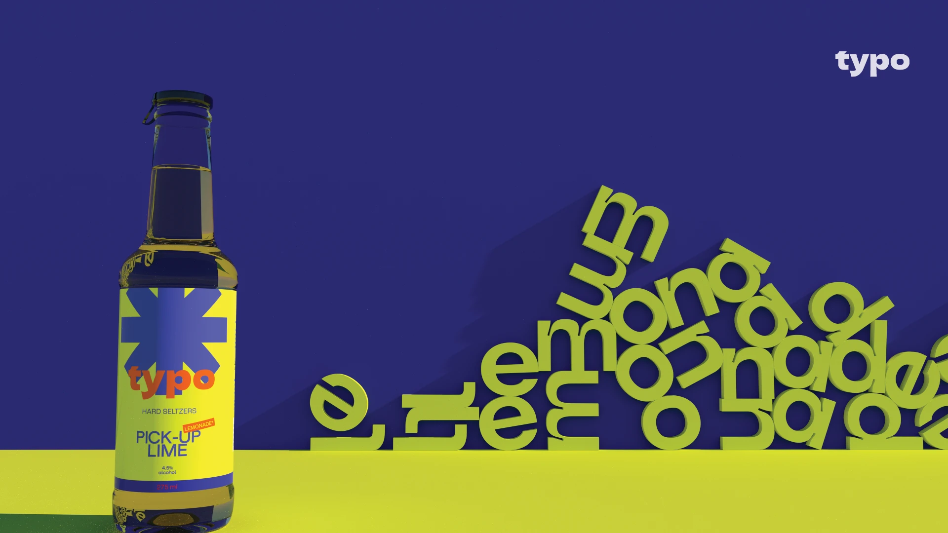 TYPO Hard Seltzer Beverage Brand Launch, Logo Design and Packaging Design
